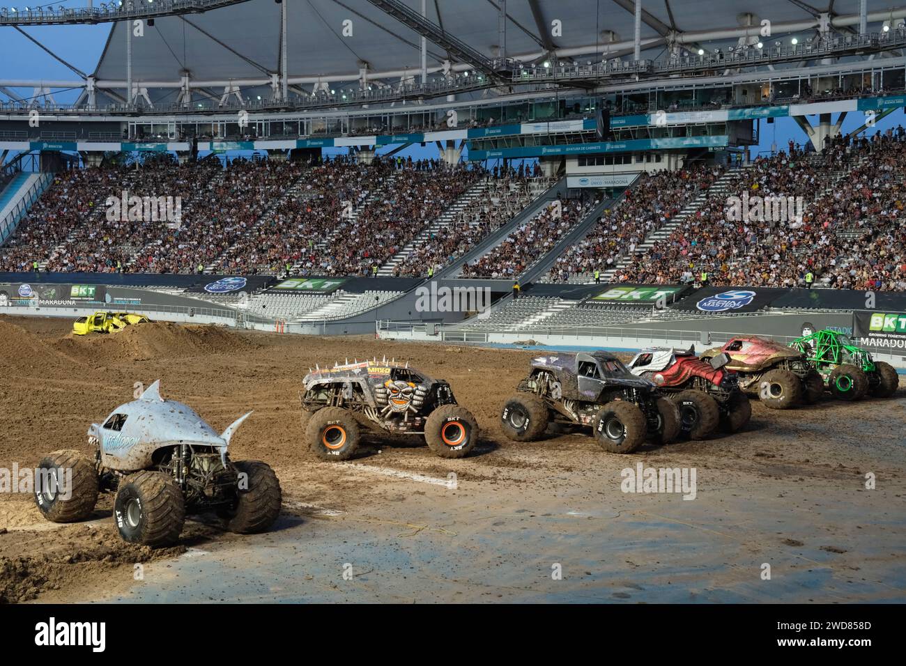 Monster Trucks at the unique Diego Armando Maradona Stadium in La Plata ...