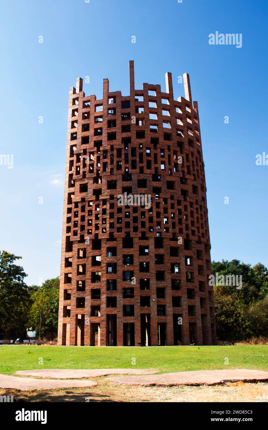 View landscape and modern building art tower of Ban Ta Klang or Taklang ...