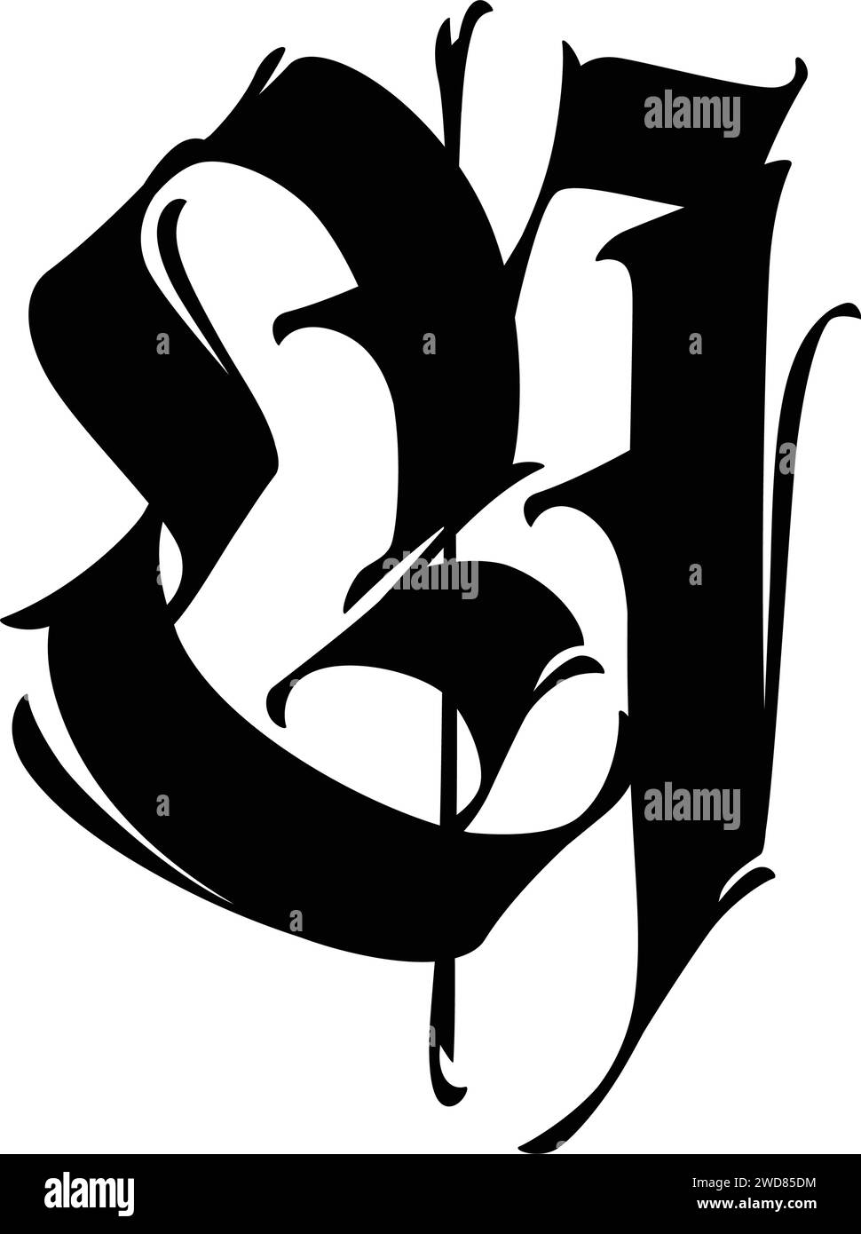 Gothic letter n Black and White Stock Photos & Images - Alamy