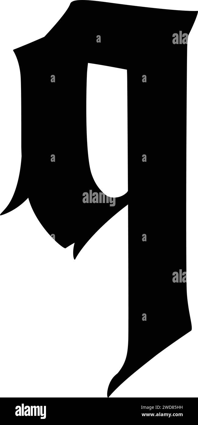 Letter, in the Gothic style. Vector. Alphabet. Calligraphy and ...