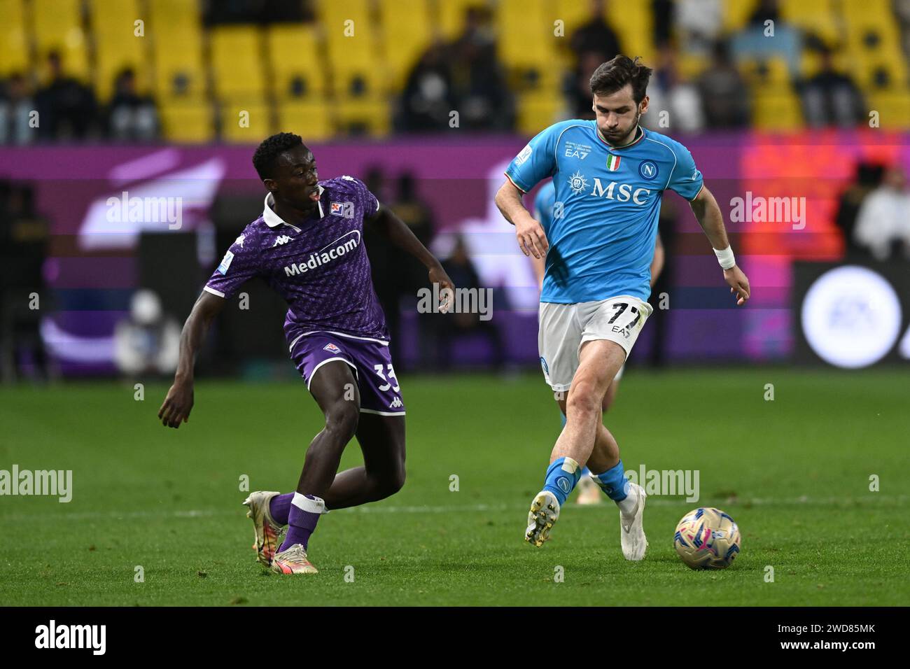 Michael Kayode (Fiorentina)Khvicha Kvaratskhelia (Napoli) during the ...