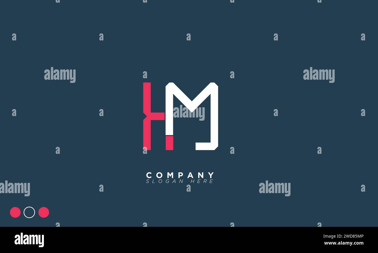 HM Alphabet letters Initials Monogram logo Stock Vector Image & Art - Alamy