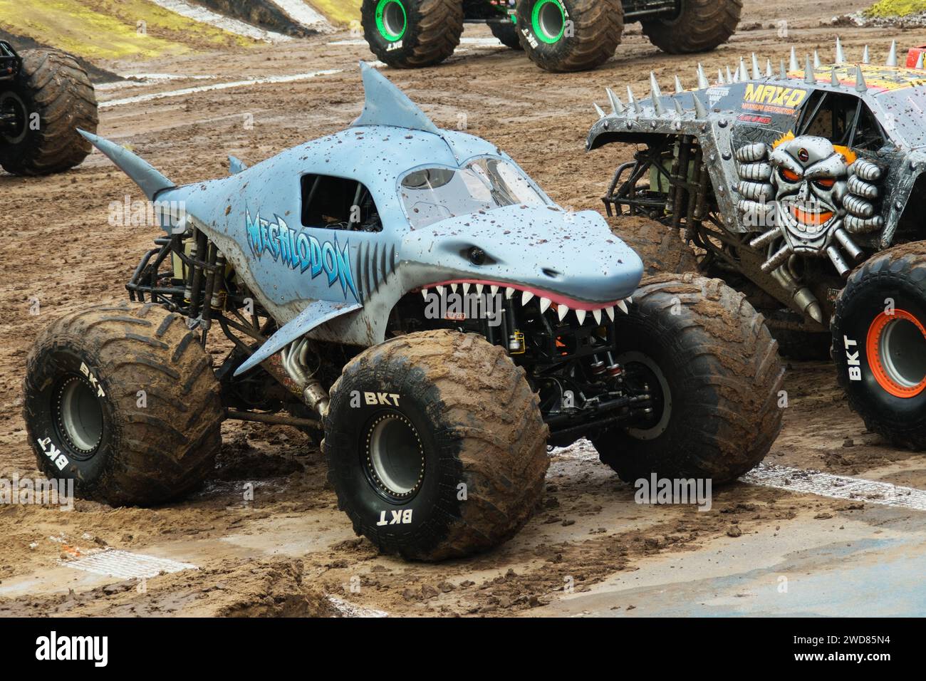 Monster Truck "Megalodon" and "MAX-D" at Unique Diego Armando Maradona ...