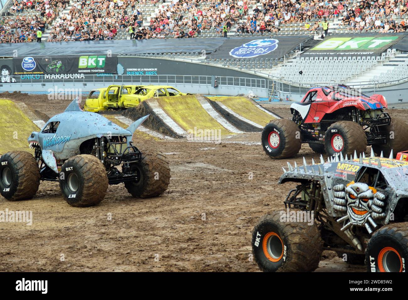 Monster Trucks at the unique Diego Armando Maradona Stadium in La Plata ...