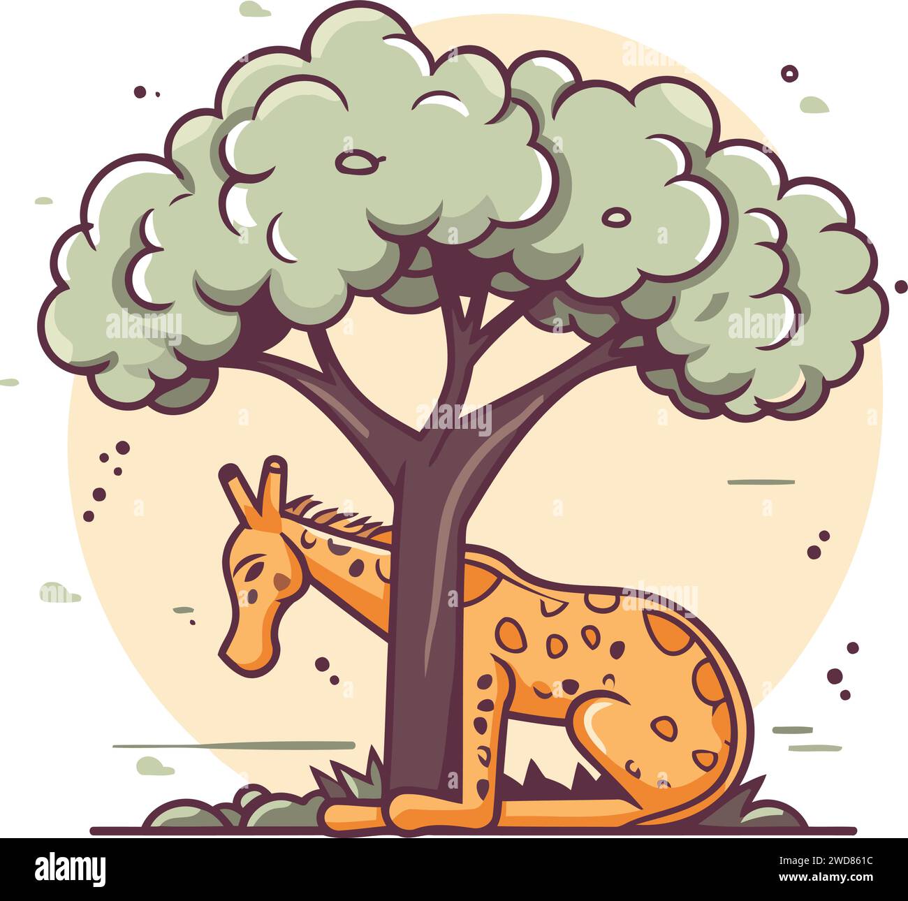 Cartoon giraffe clipart Stock Vector Images - Alamy