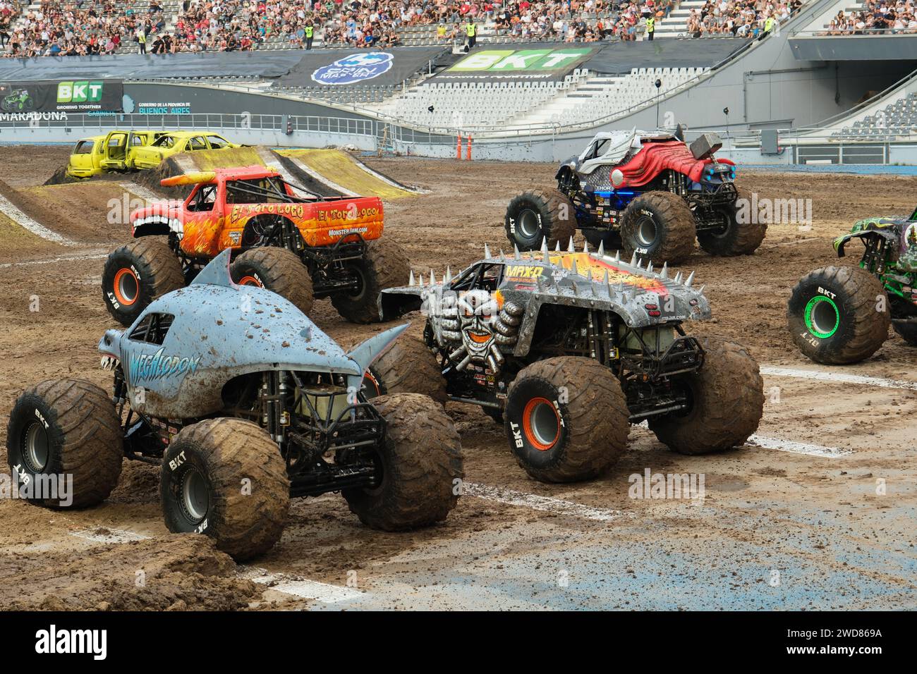 Monster Trucks at the unique Diego Armando Maradona Stadium in La Plata ...