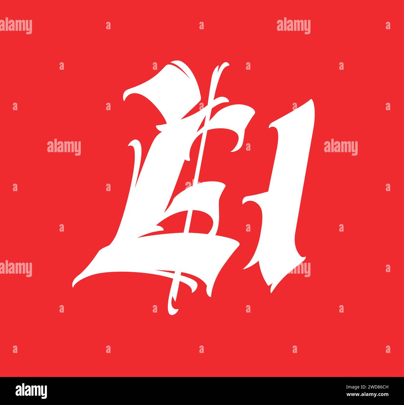 Capital letter l gothic Stock Vector Images - Alamy