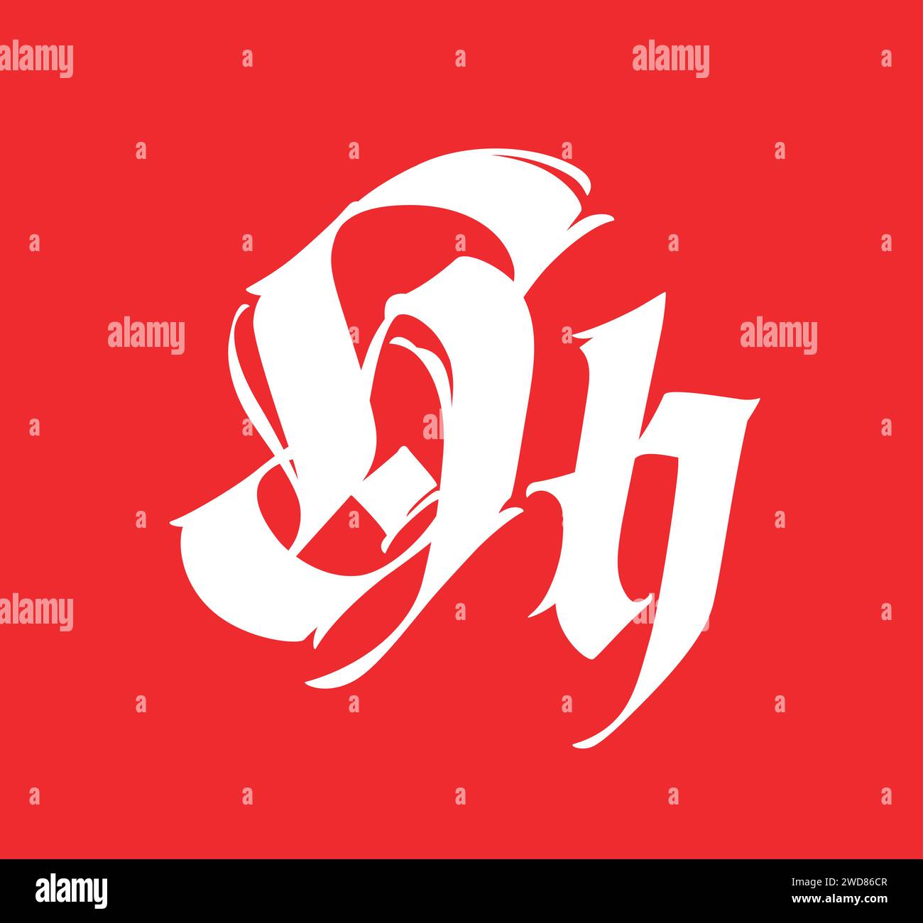 Letter H, in the Gothic style. Vector. Alphabet. Calligraphy and ...