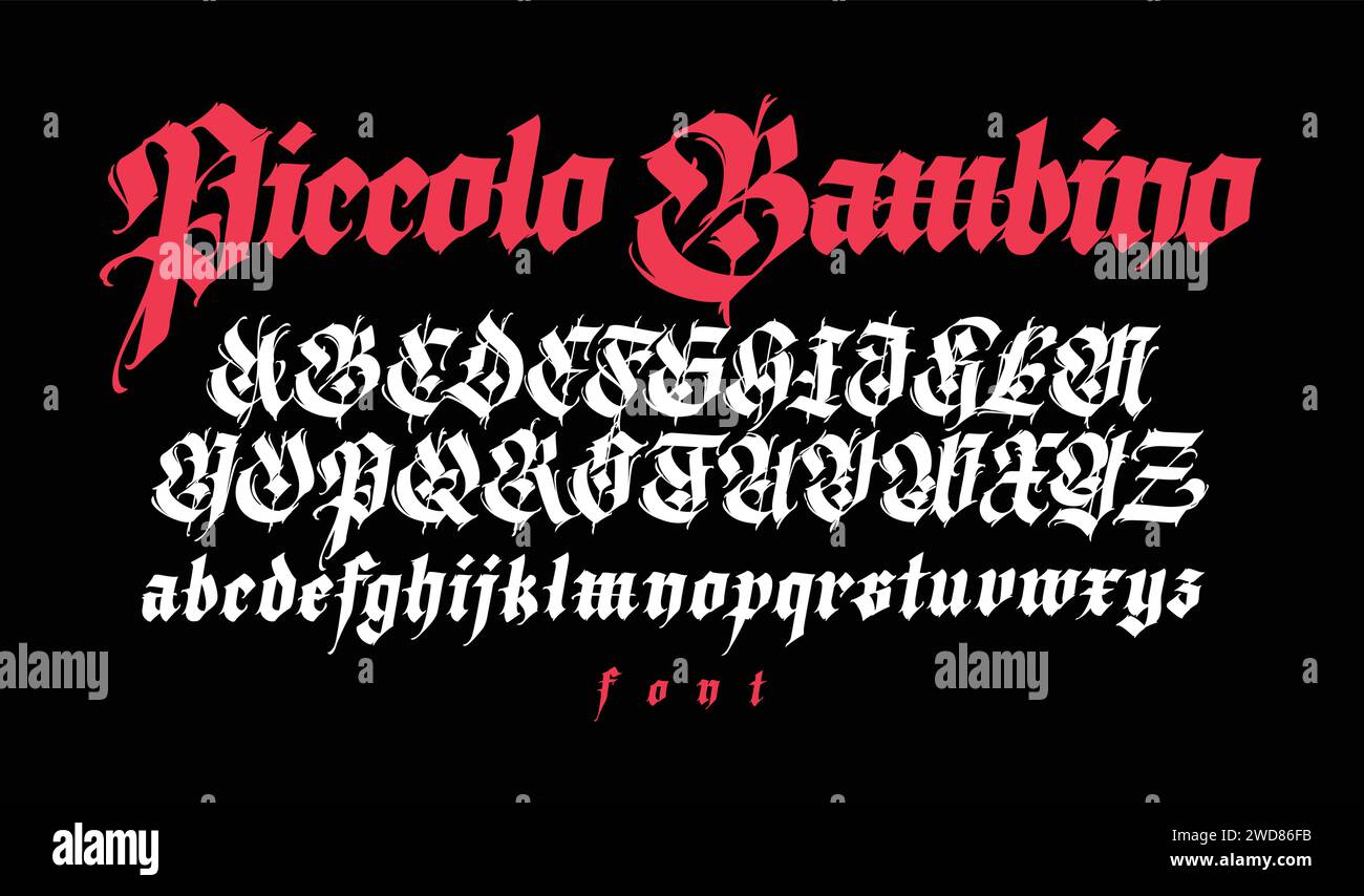 Old german character font Stock Vector Images - Alamy