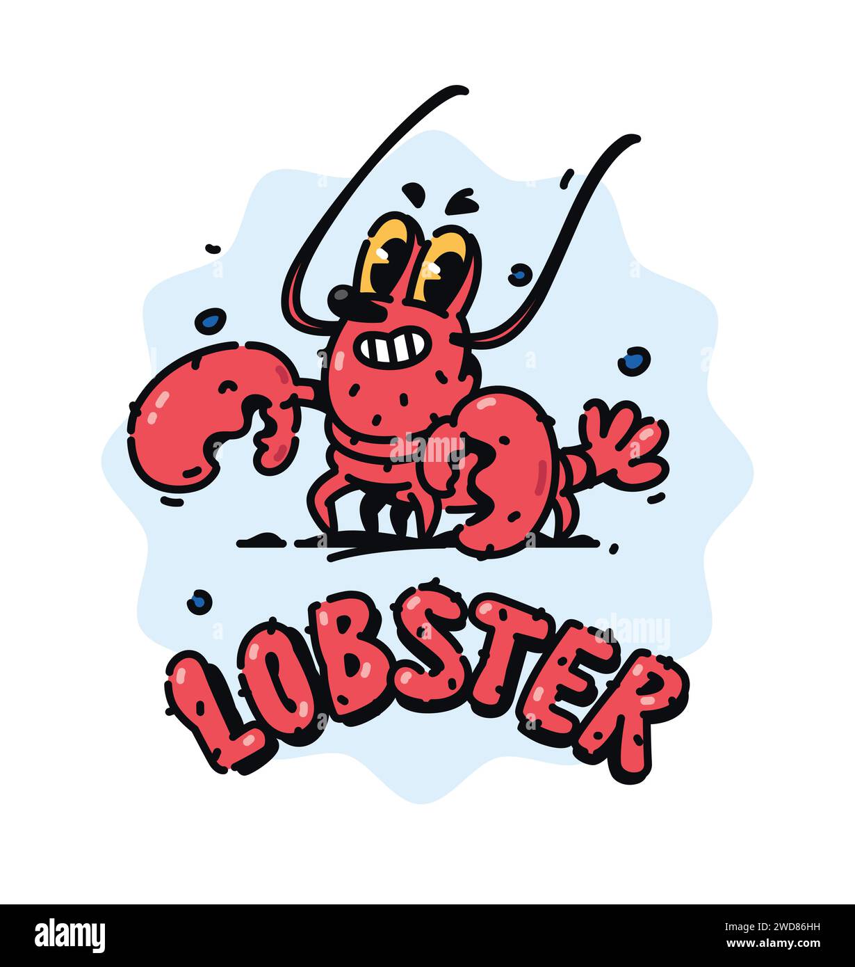 Prawn lobster creature raw Stock Vector Images - Alamy