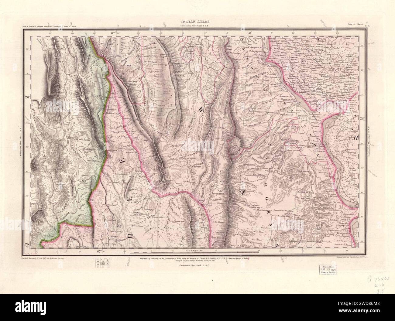 2 NE Quarter Sheet Indian Atlas (1875 Stock Photo - Alamy
