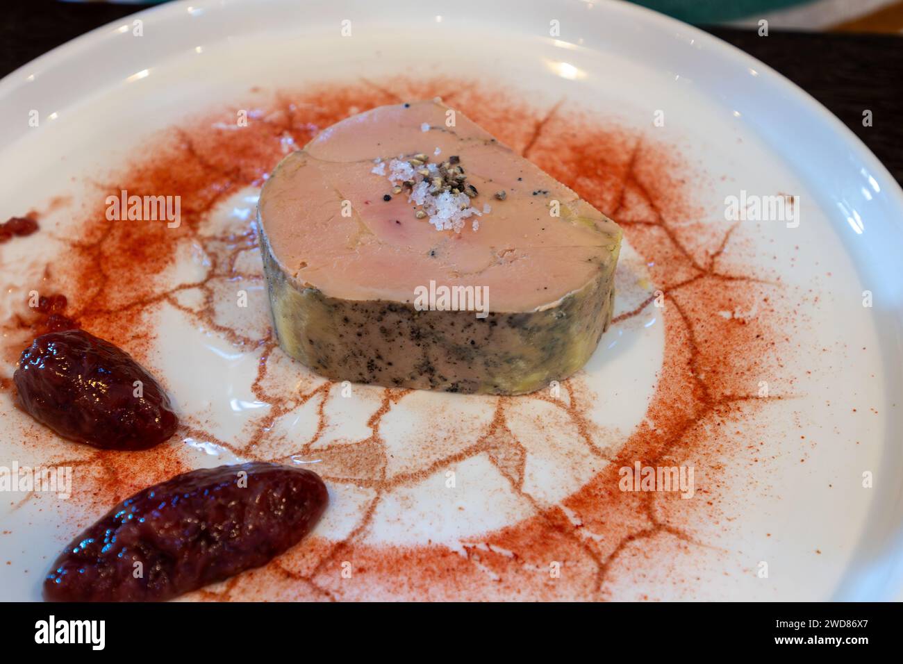 Foie gras fat liver specialty food product made of liver of a duck or goose fattened by gavage ...