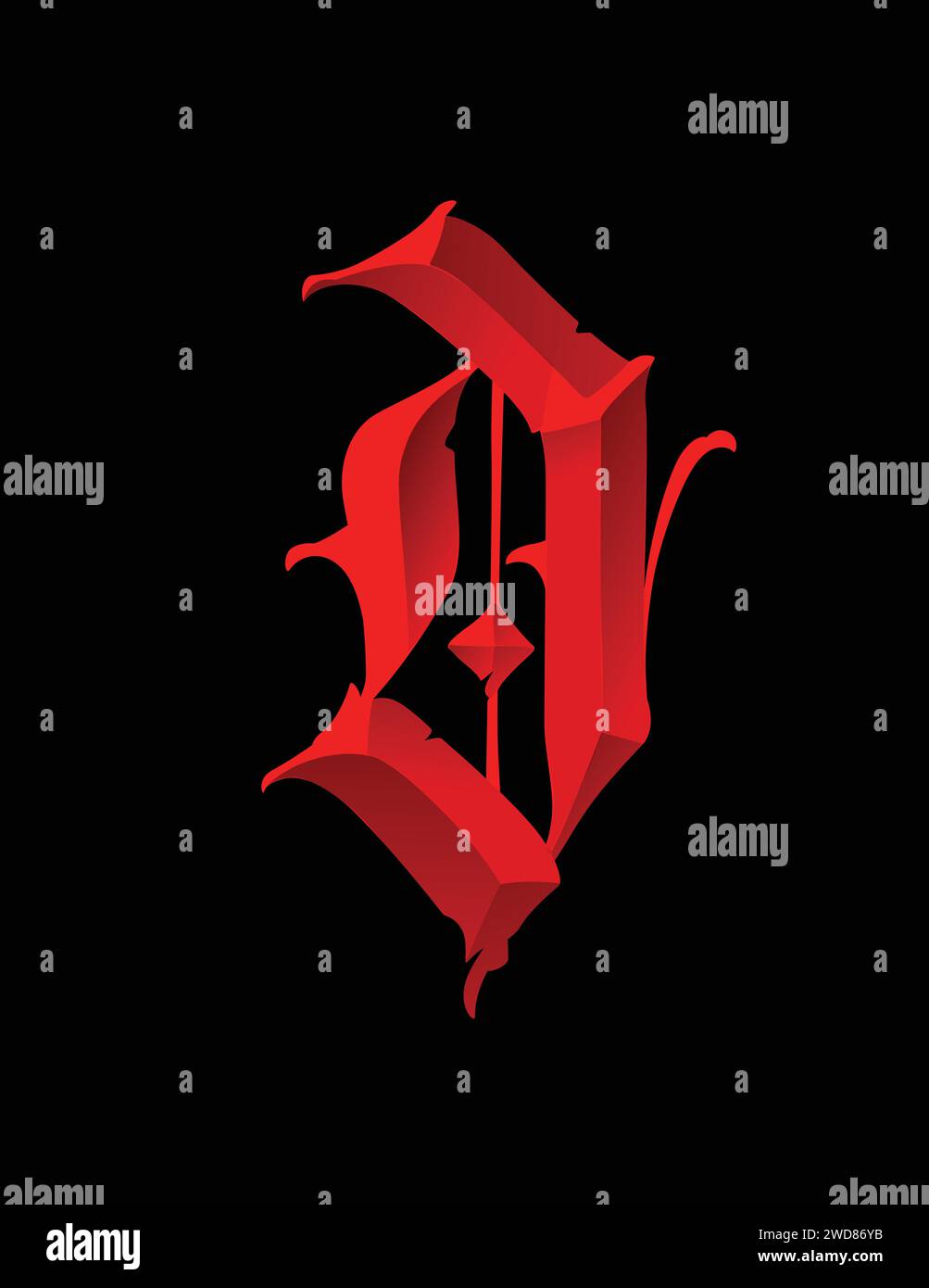 Letter d tattoo Stock Vector Images - Alamy