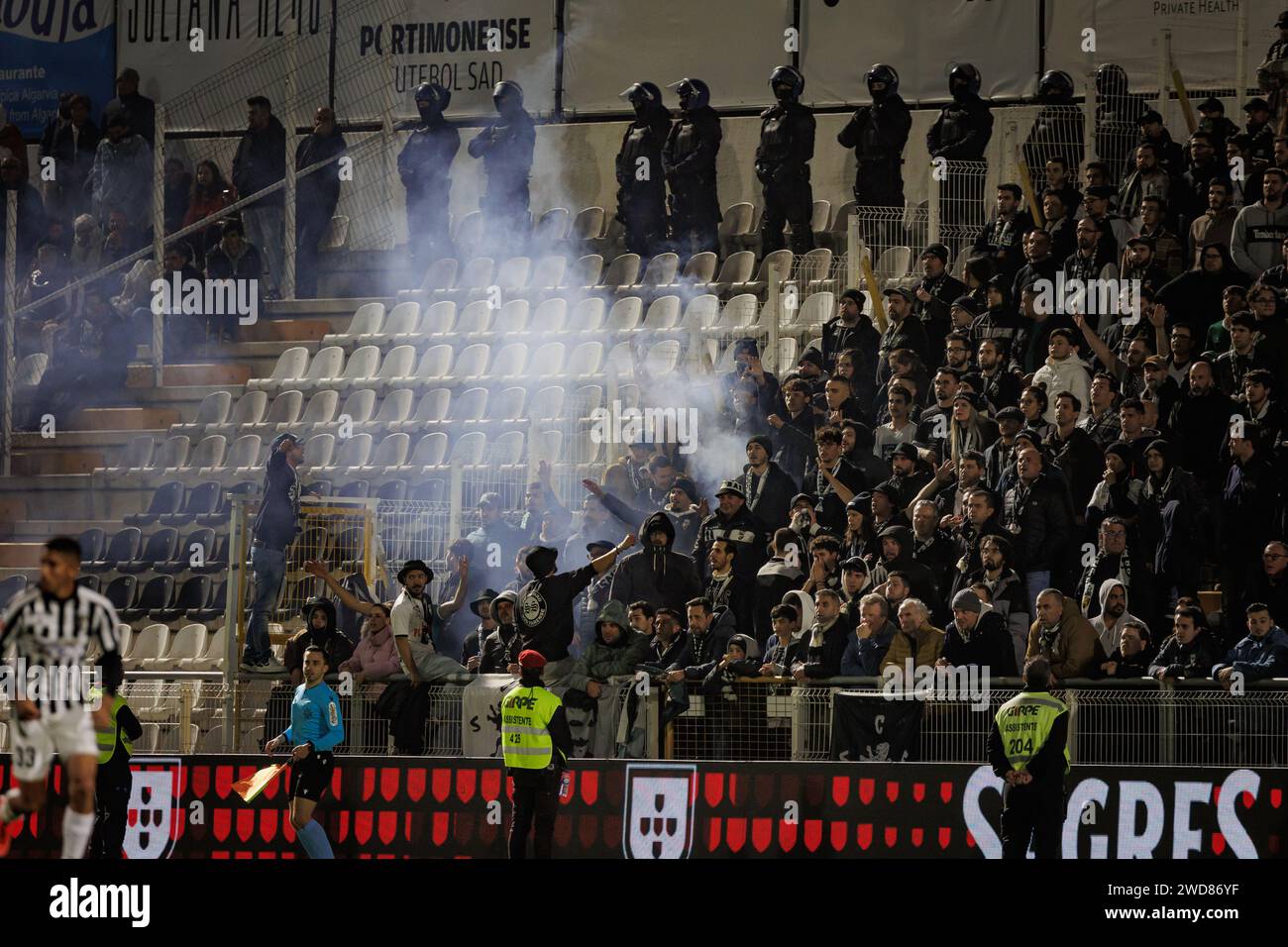 Fans during Liga Portugal 23/24 game between Portimonense SC and SC ...