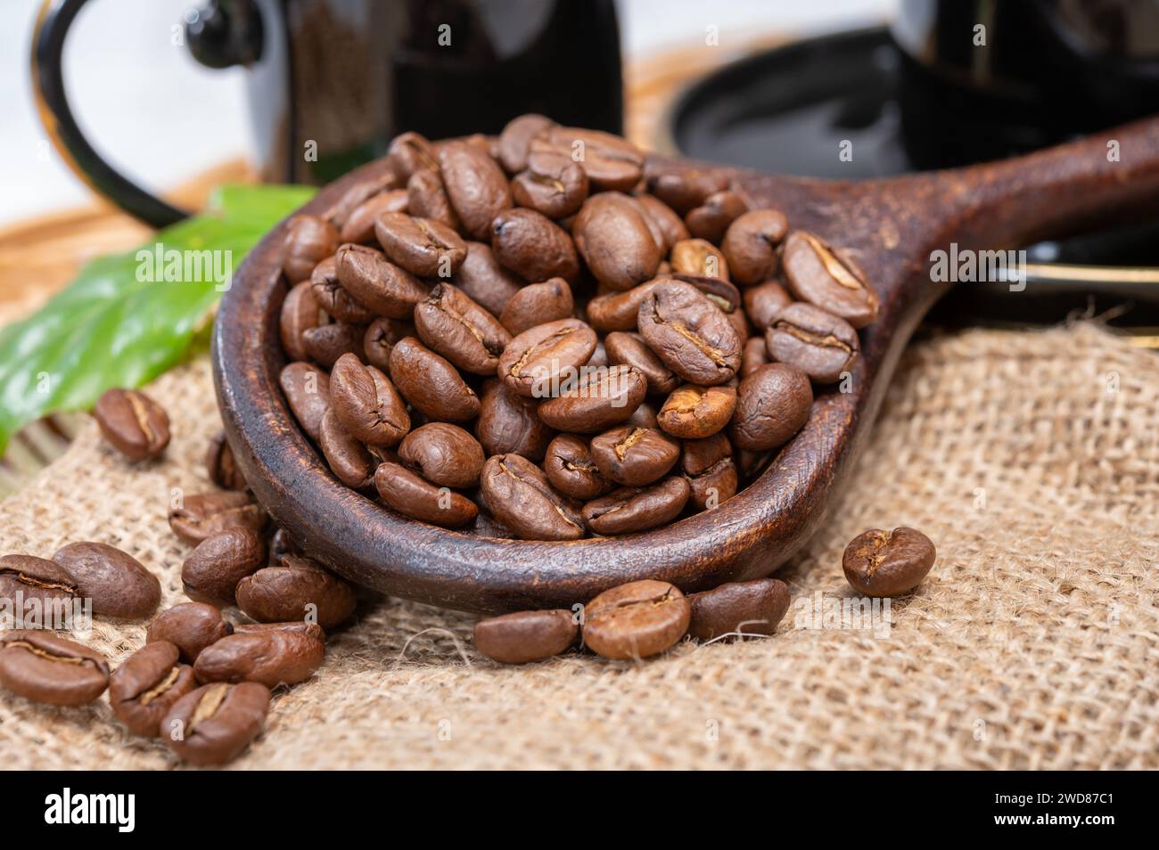 Arabica brown roasted coffee beans from Africa coffee producing region ...