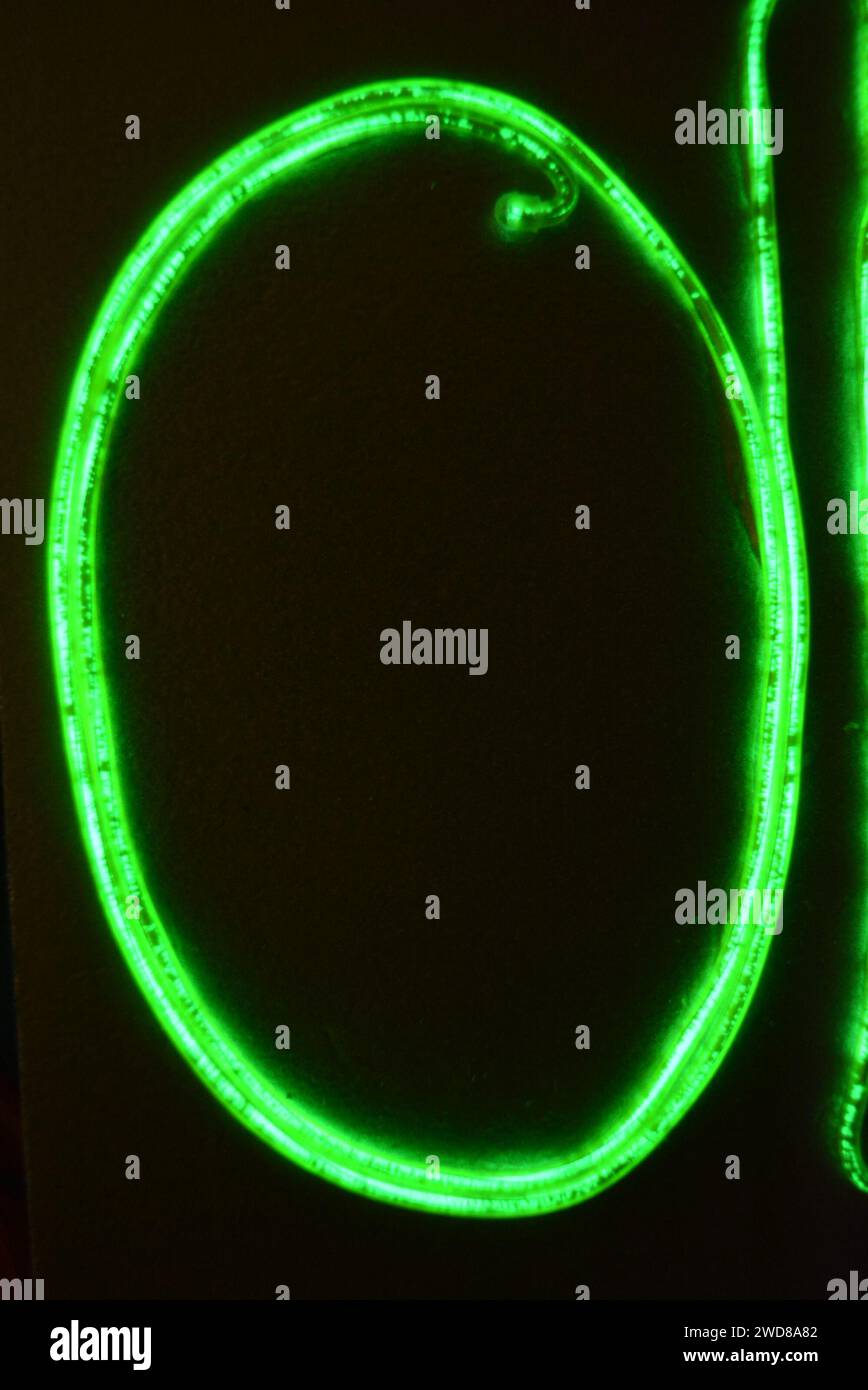 Toxic green lime lighting with specific pattern neon electroluminescent ...