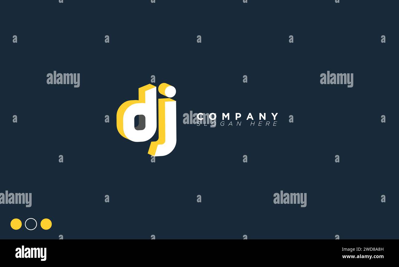 DJ Alphabet letters Initials Monogram logo Stock Vector Image & Art - Alamy