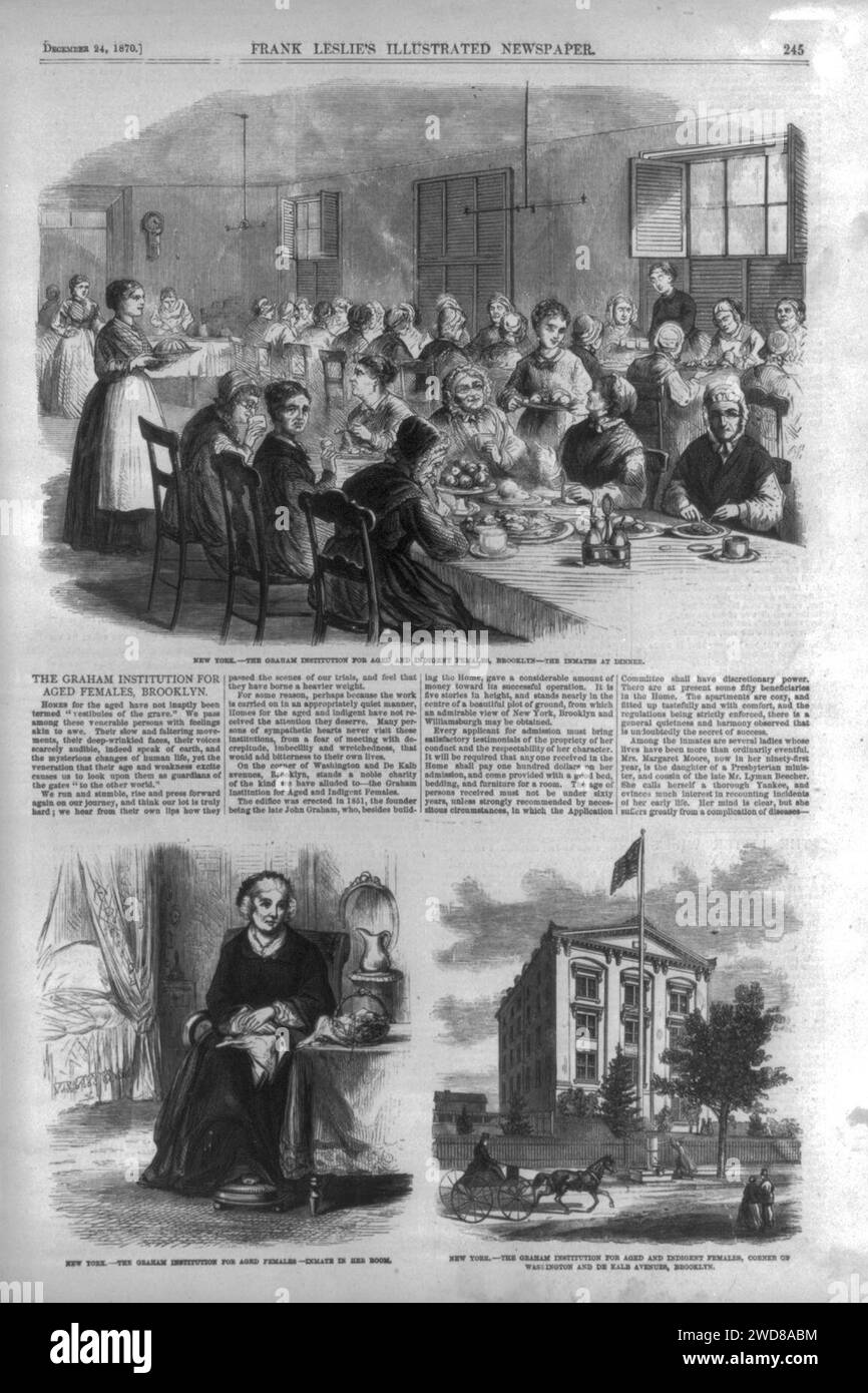 3 illus. of The Graham Institution for Aged and Indigent Females ...