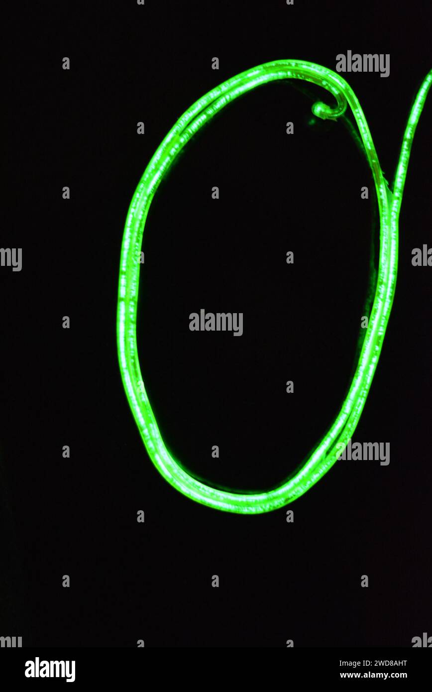 Toxic green lime lighting with specific pattern neon electroluminescent ...