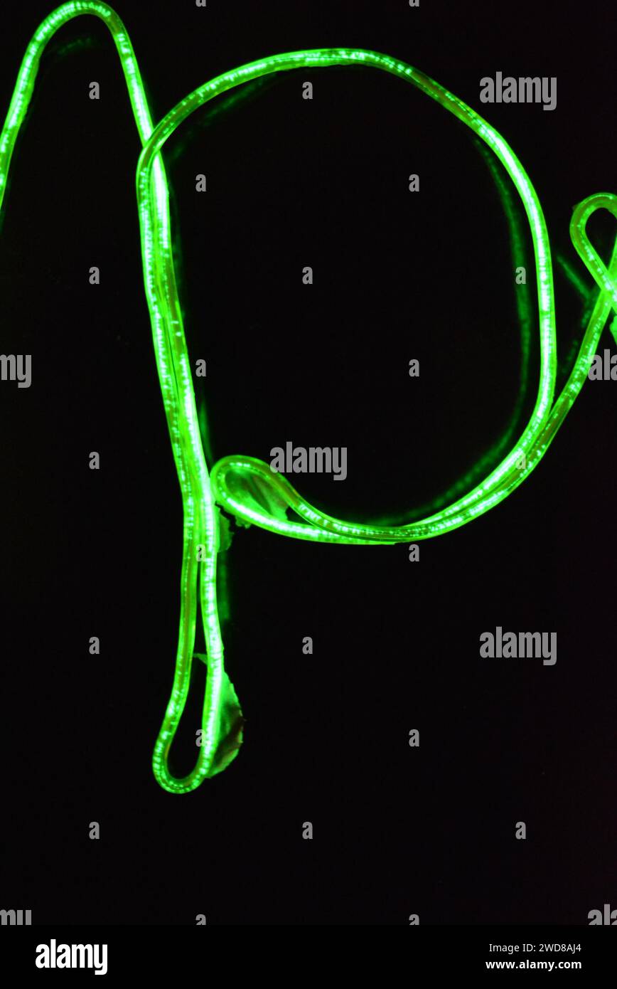 Toxic green lime lighting with specific pattern neon electroluminescent ...