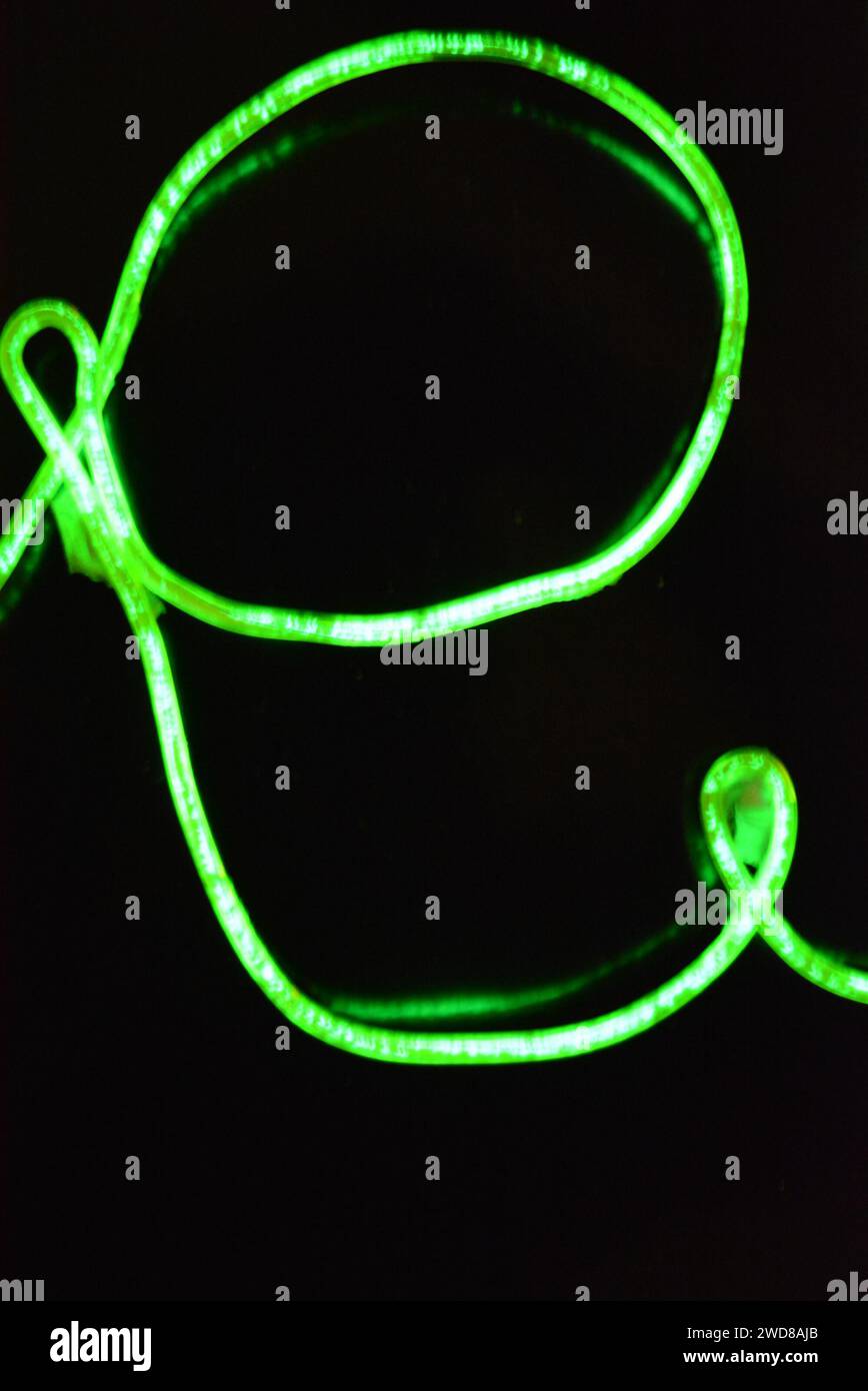 Toxic green lime lighting with specific pattern neon electroluminescent ...