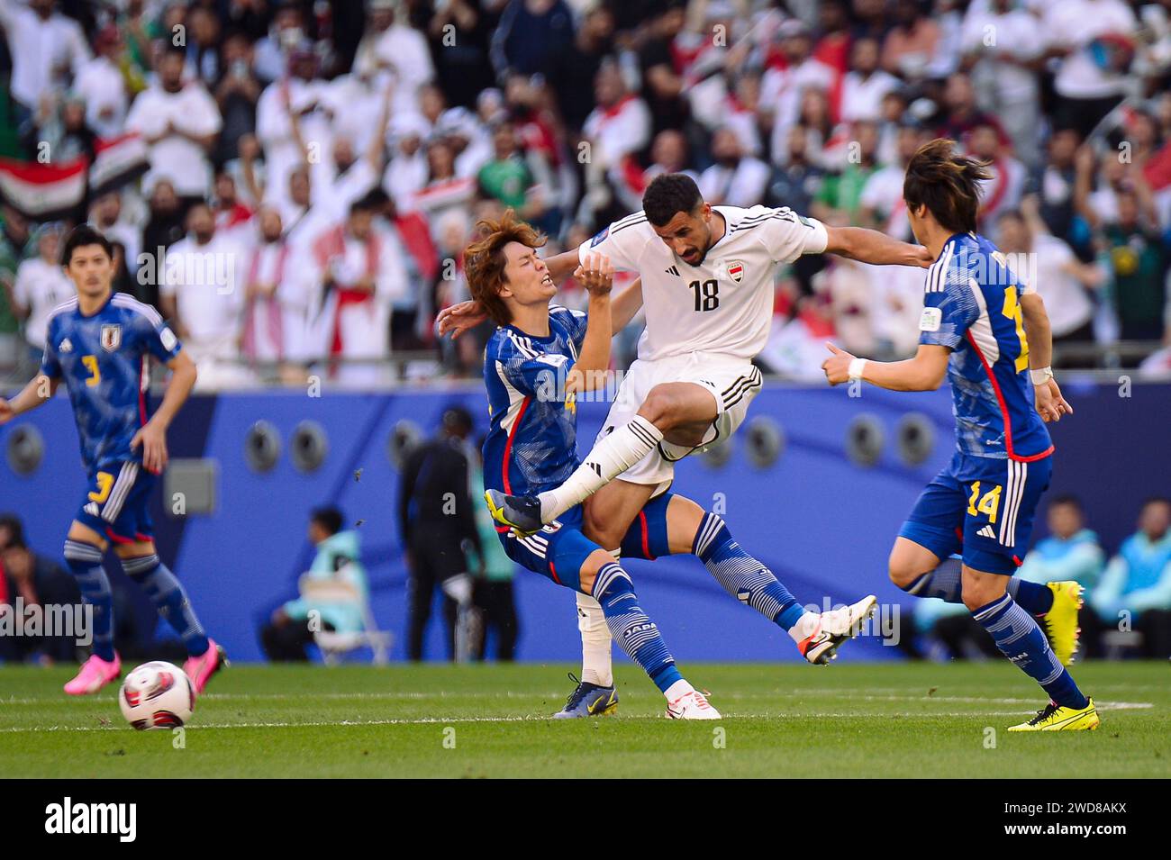 Doha, Qatar. 19 January, 2024. Iraq v Japan ：Group D - AFC Asian Cup ...