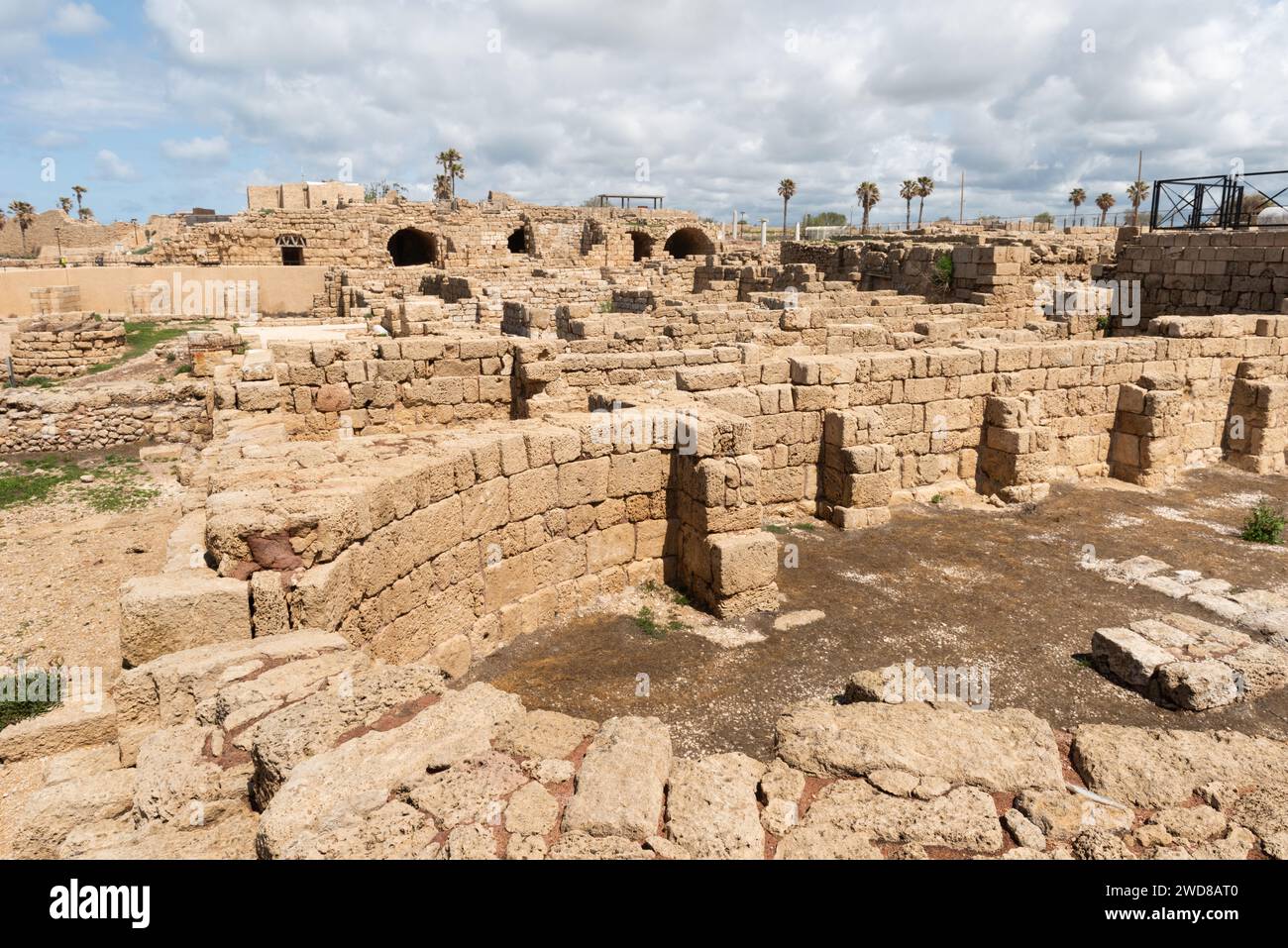 Excavation in Caesarea Maritima National Park, Caesarea, Israel, a city ...