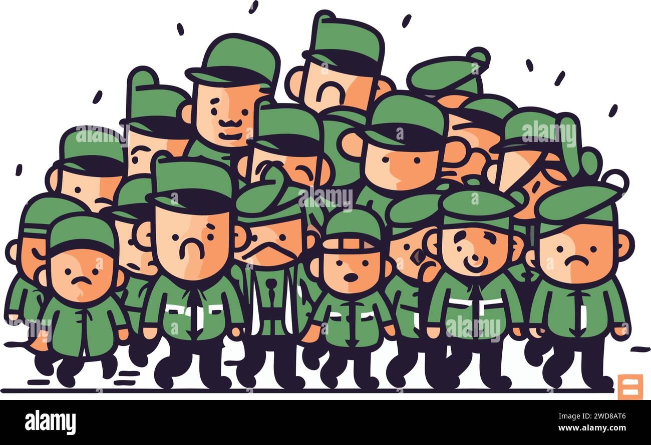 Military soldier in uniform standing Stock Vector Images - Alamy