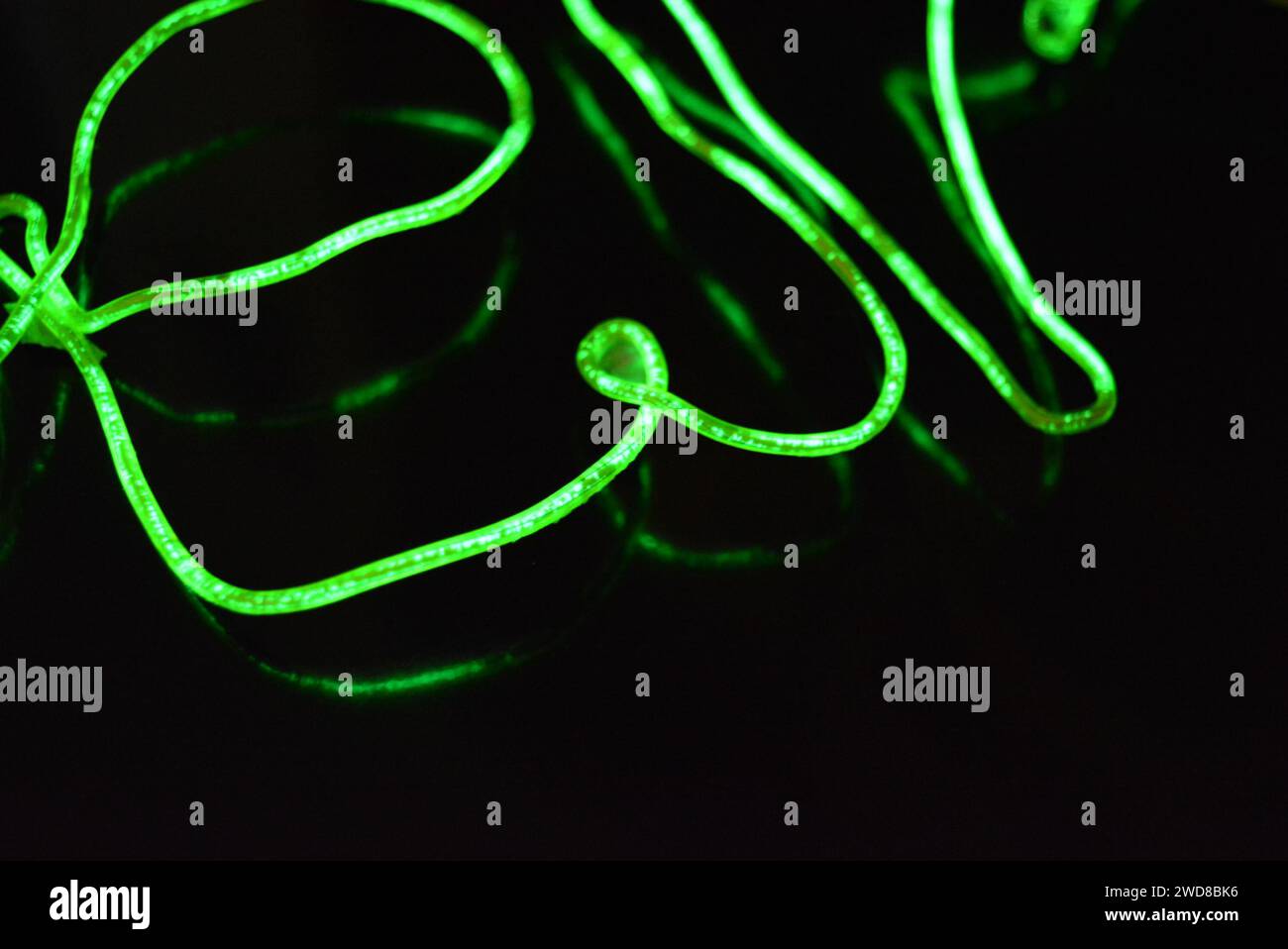 Toxic green lime lighting with specific pattern neon electroluminescent ...