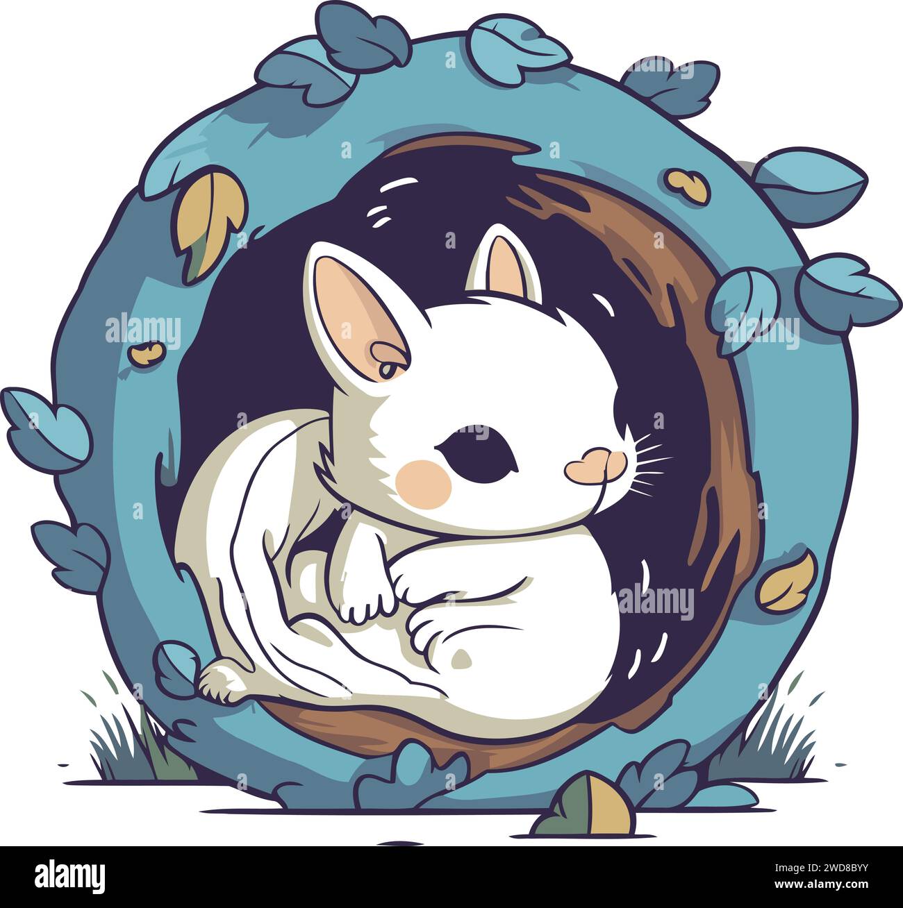 Rabbit hole drawing Cut Out Stock Images & Pictures - Alamy