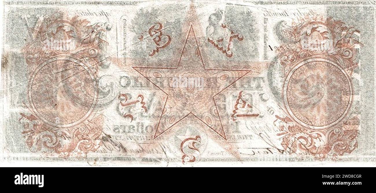 5 Dollars - Treasurer of the Republic of Texas (Act. 09.06.1837, 1839 ...