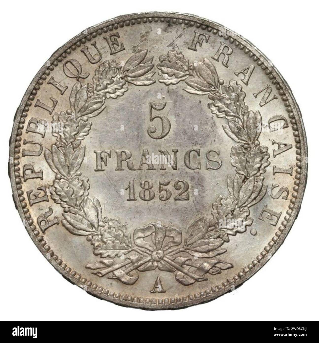 5 Francs - Republic of France (1852) Bielik-coins 01 Stock Photo - Alamy