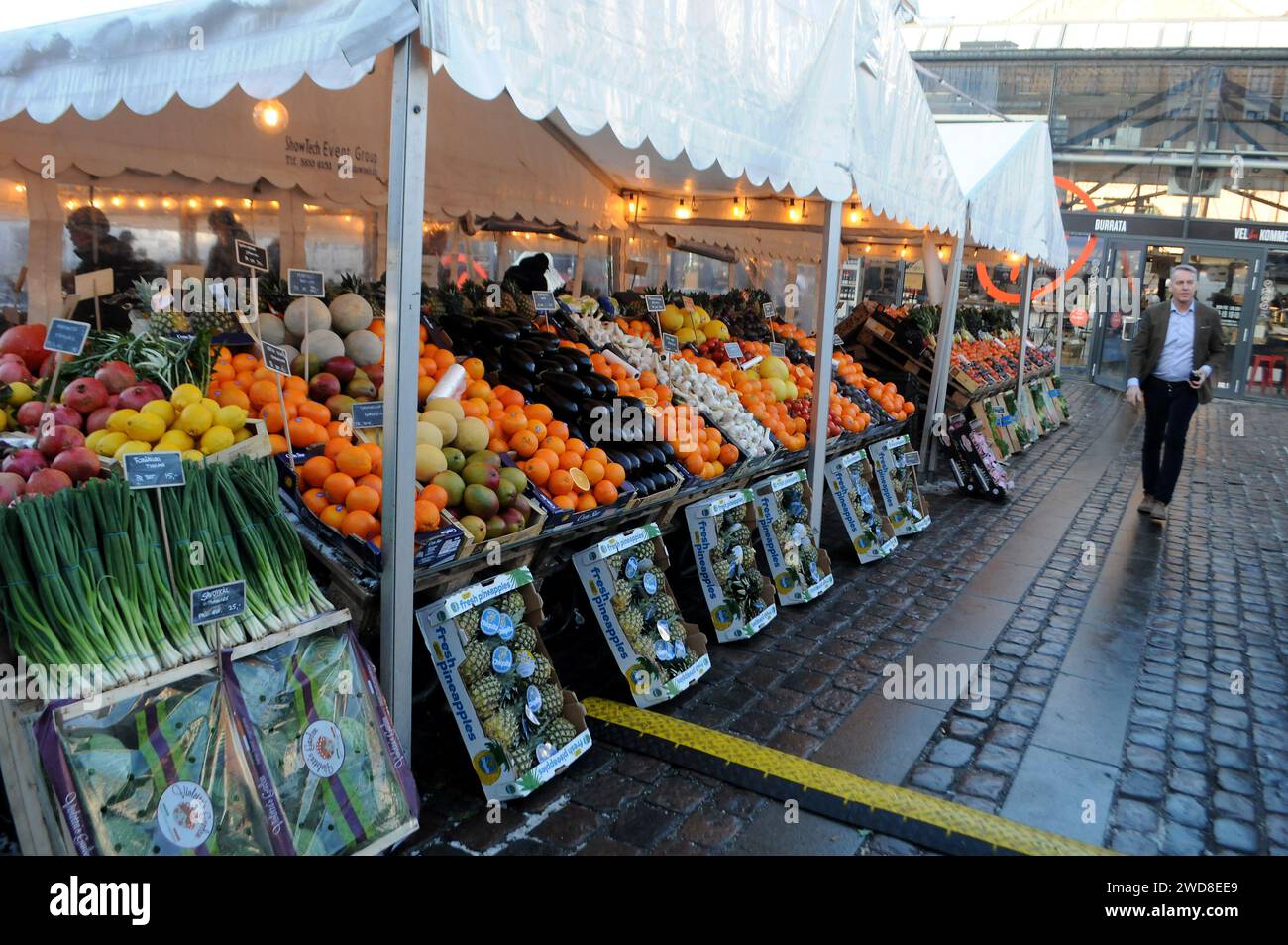 Copenhagen, Denmark /19 January 2024/farmer market or Fruit & vegetable ...