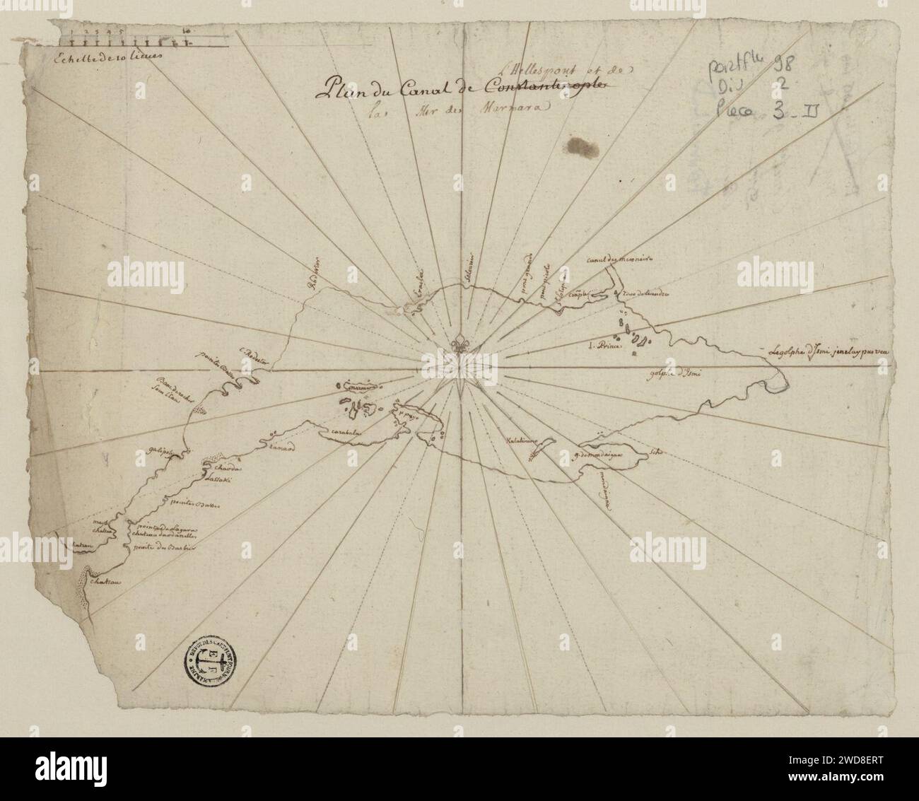 18th-century map - Plan du Canal de l'Hellespont et de la mer de ...