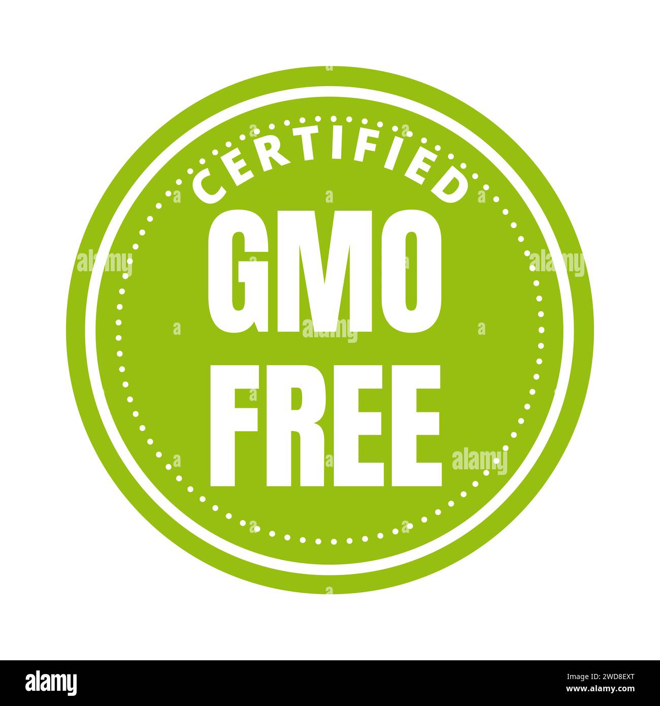 Certified GMO free label sign Stock Photo - Alamy