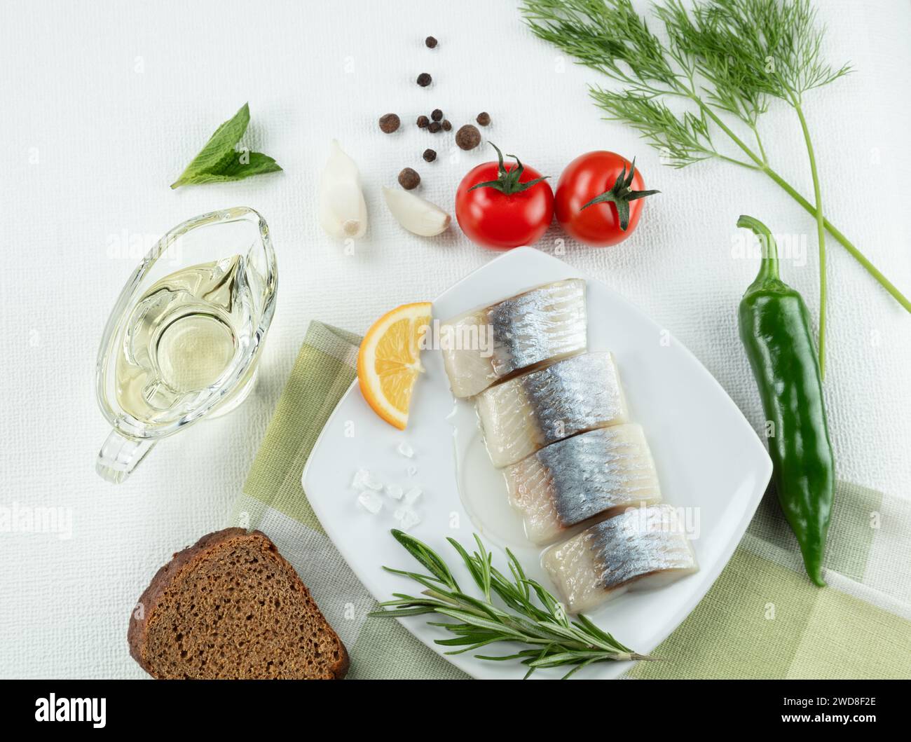 Fillet herring serving vegetables hi-res stock photography and images ...
