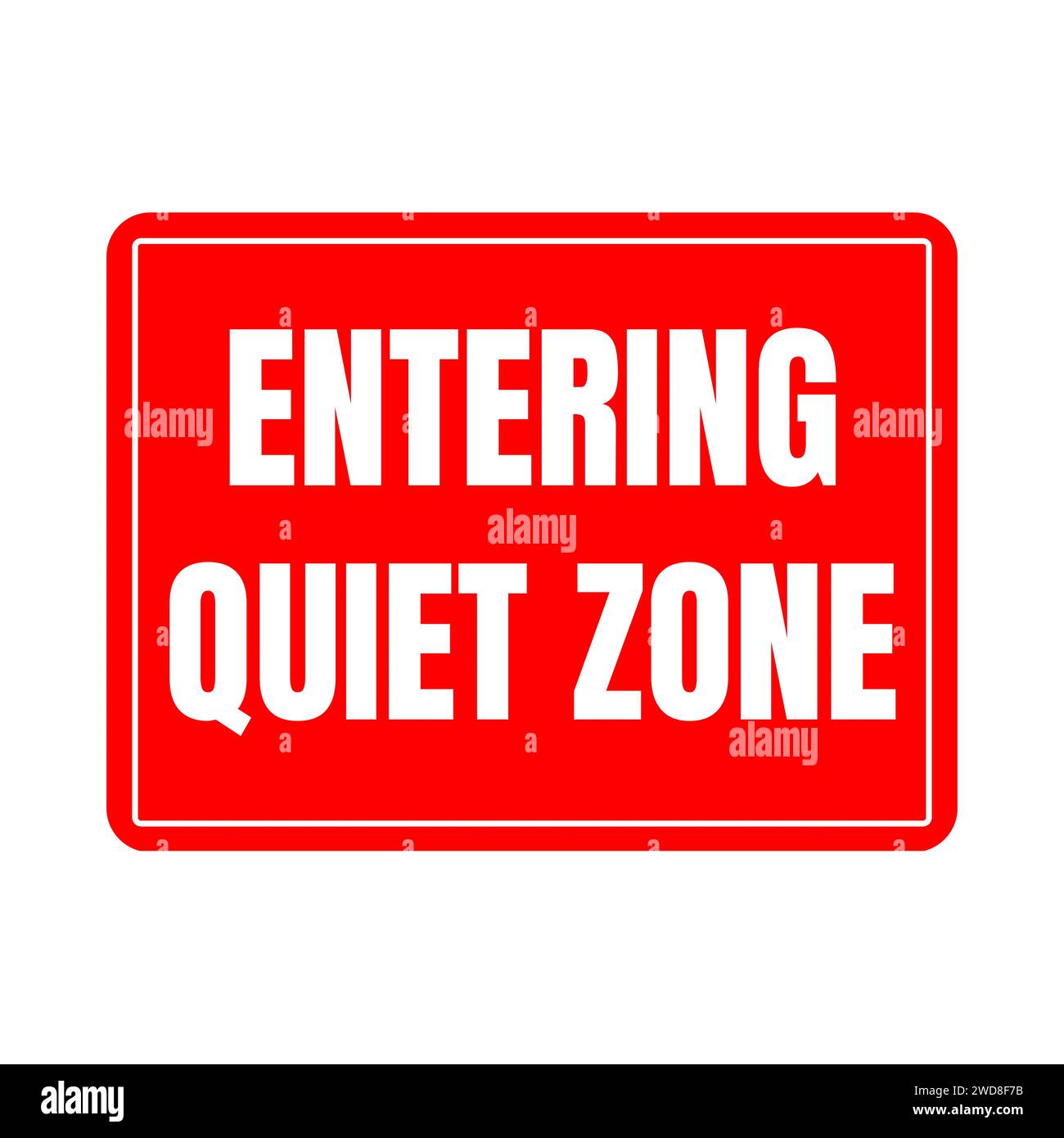 Entering quiet zone symbol icon Stock Photo - Alamy