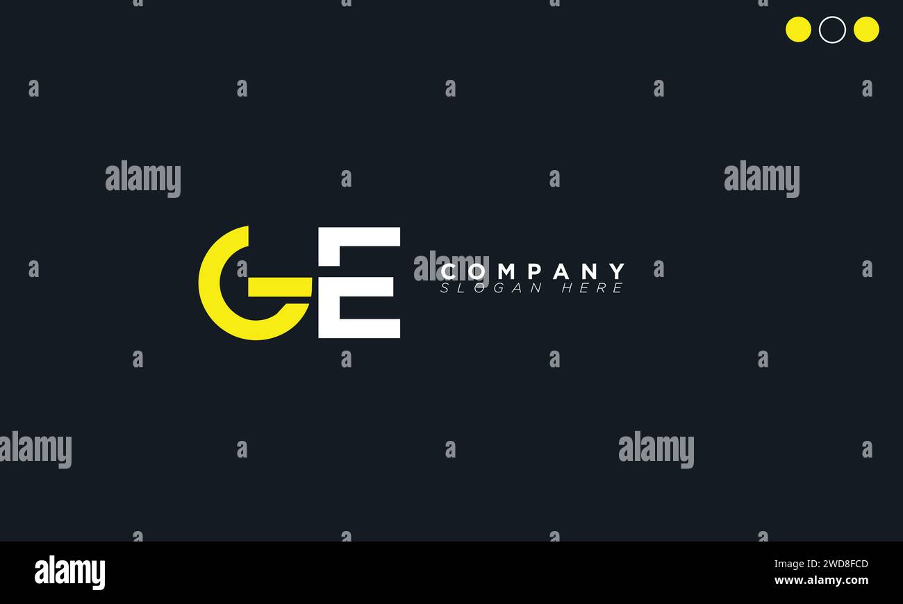GE Alphabet letters Initials Monogram logo Stock Vector Image & Art - Alamy