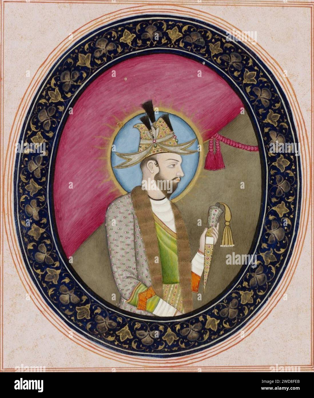 19th century painting depicting Emperor Ahmad Shah Durrani of ...