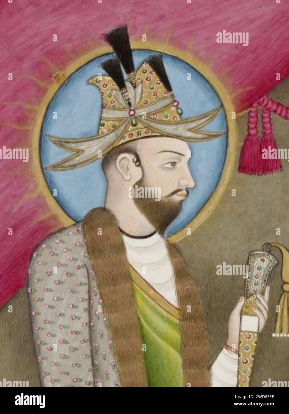 19th century painting depicting Emperor Ahmad Shah Durrani of ...
