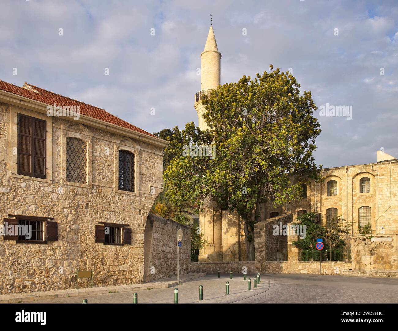 Castle and Djami Kebir mosque in Larnaca. Cyprus Stock Photo - Alamy