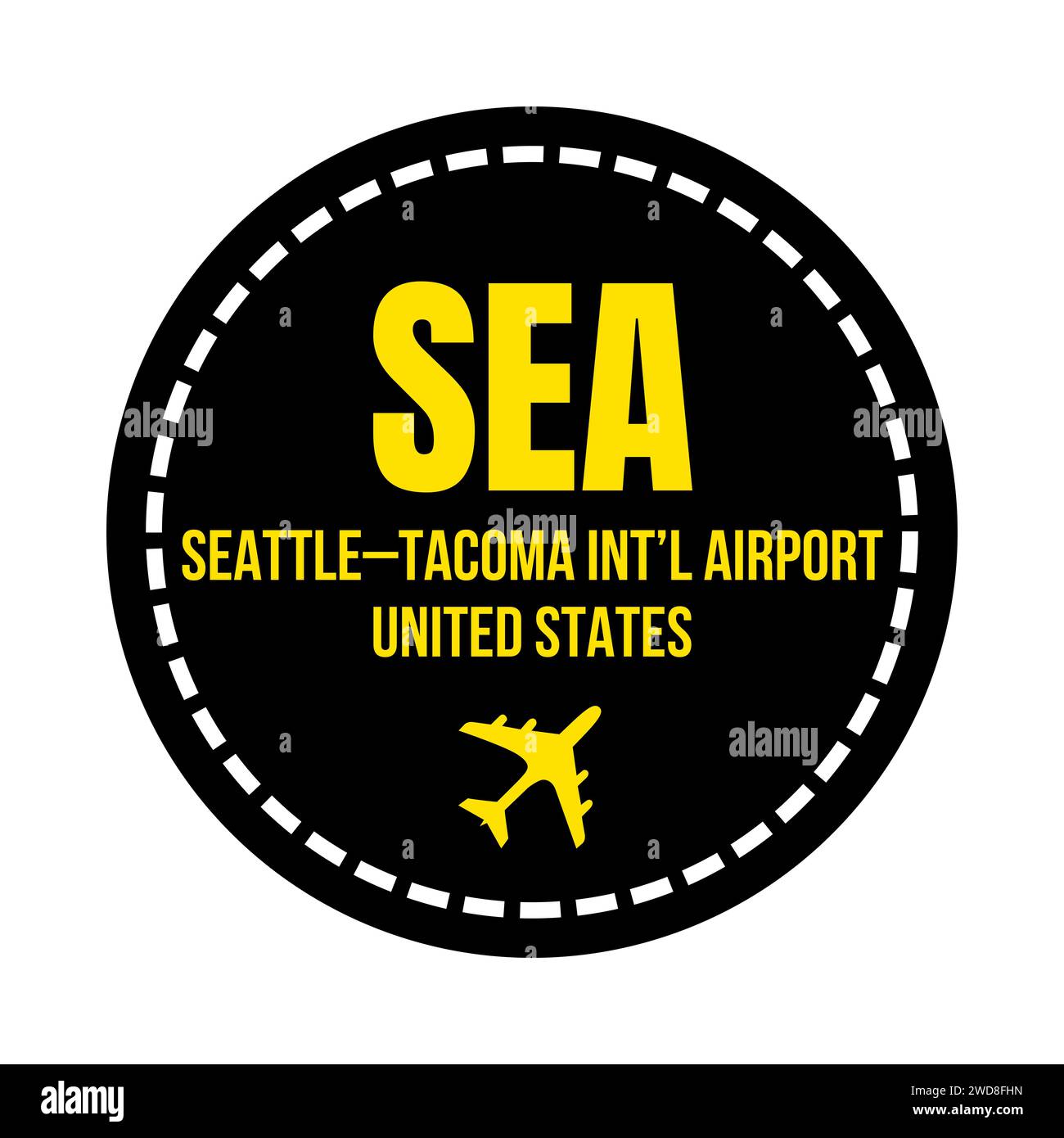SEA Seattle airport symbol icon Stock Photo - Alamy