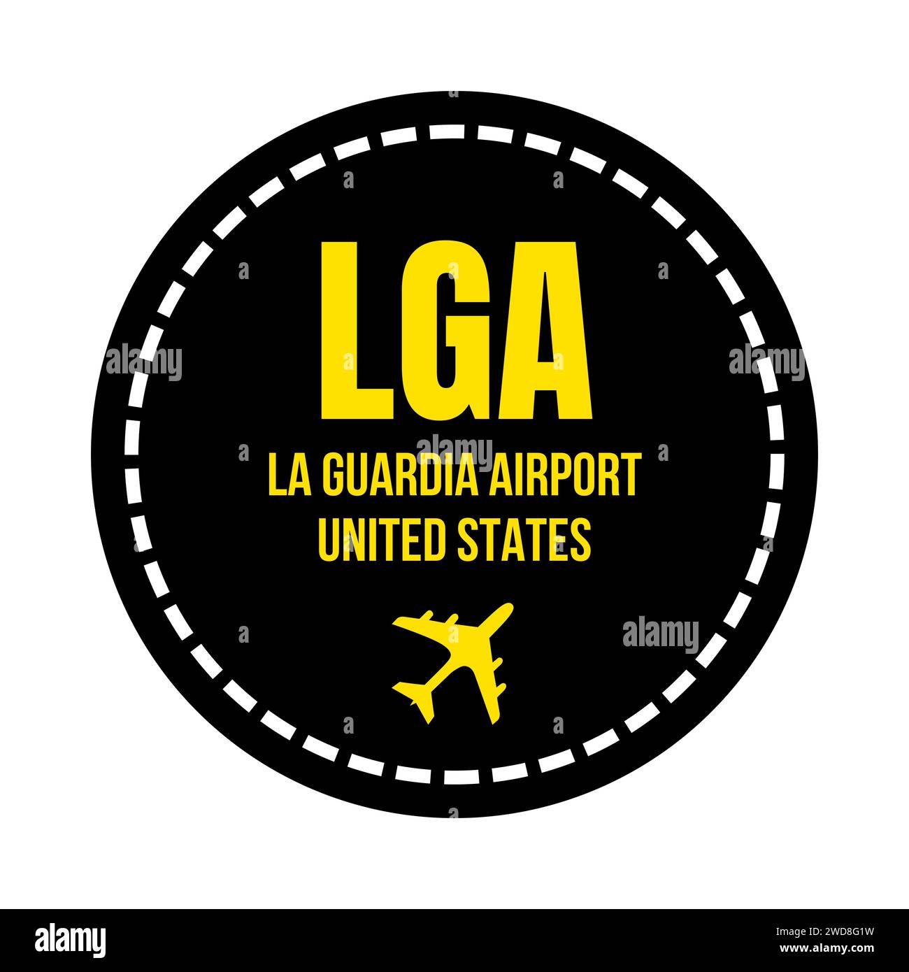 LGA New York La Guardia airport symbol icon Stock Photo - Alamy