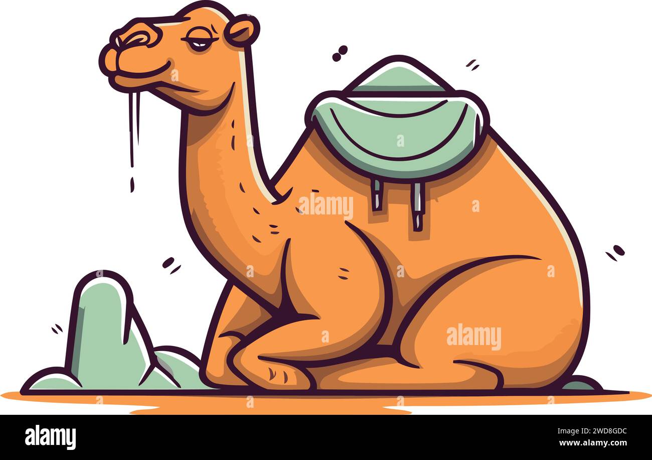 Camel with saddle Cut Out Stock Images & Pictures - Alamy