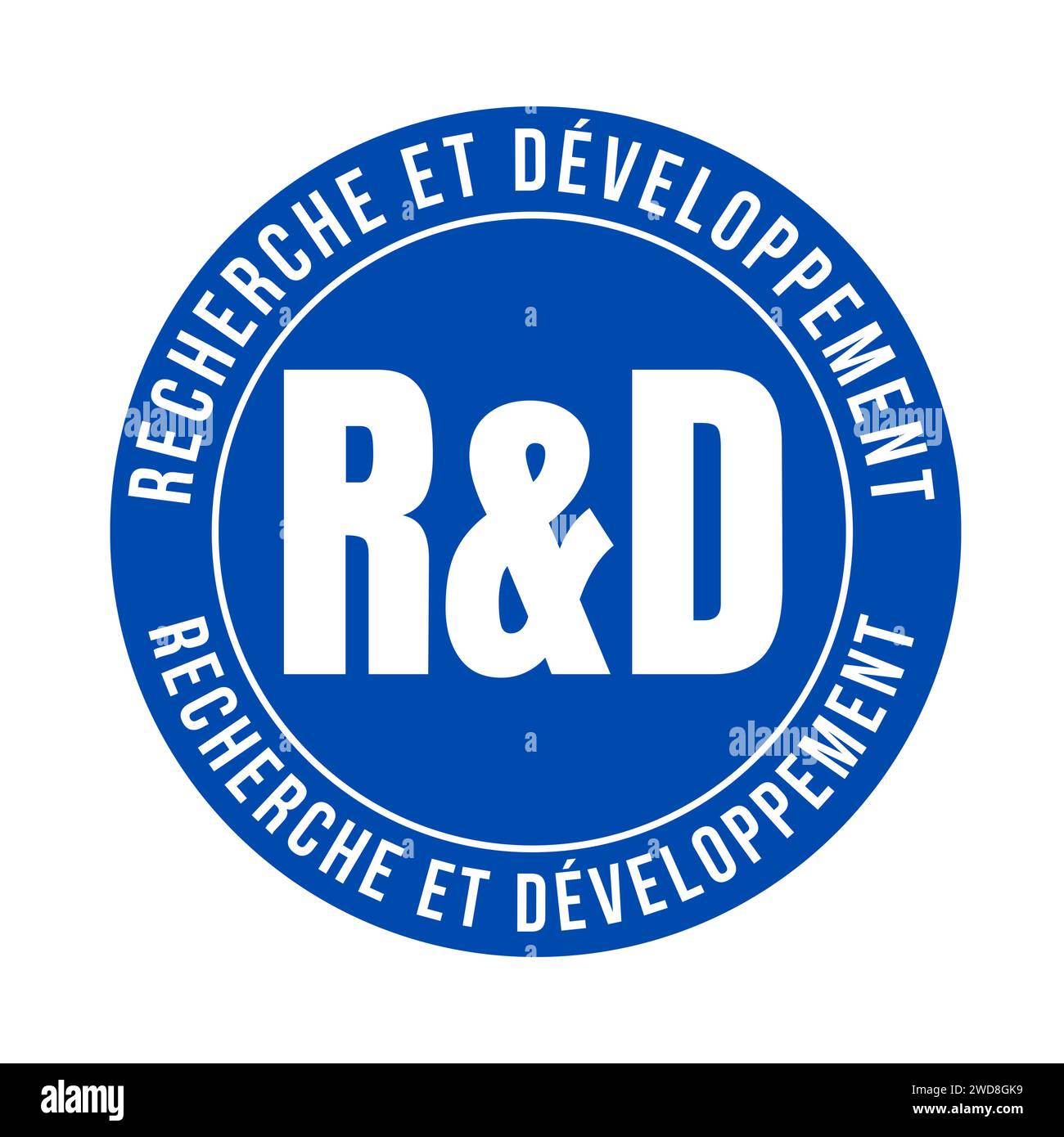 Research and development symbol icon called recherche et developpement ...