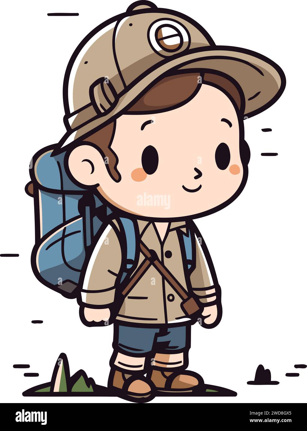 Scout boy cartoon icon vector Stock Vector Images - Alamy