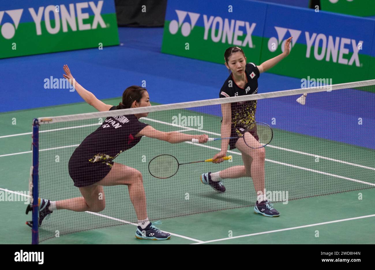 Japan's Nami Matsuyama and Chiharu Shida compete against China's Zhang ...