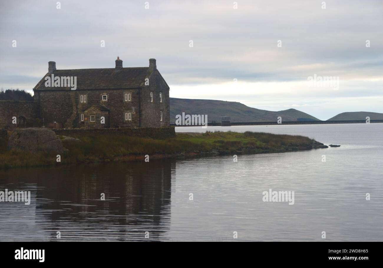 Grimwith House Reflected in the Still Waters of Grimwith Reservoir in ...