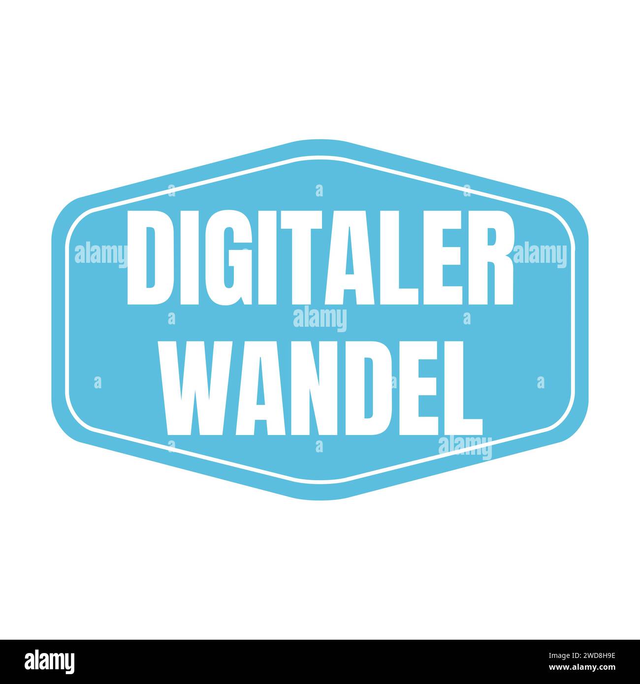 Digital transformation symbol icon called digilater wandel in German ...