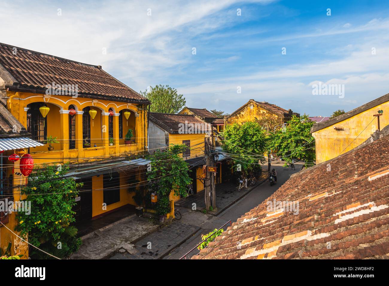 view over hoi an ancient town, an unesco world heritage site in vietnam ...